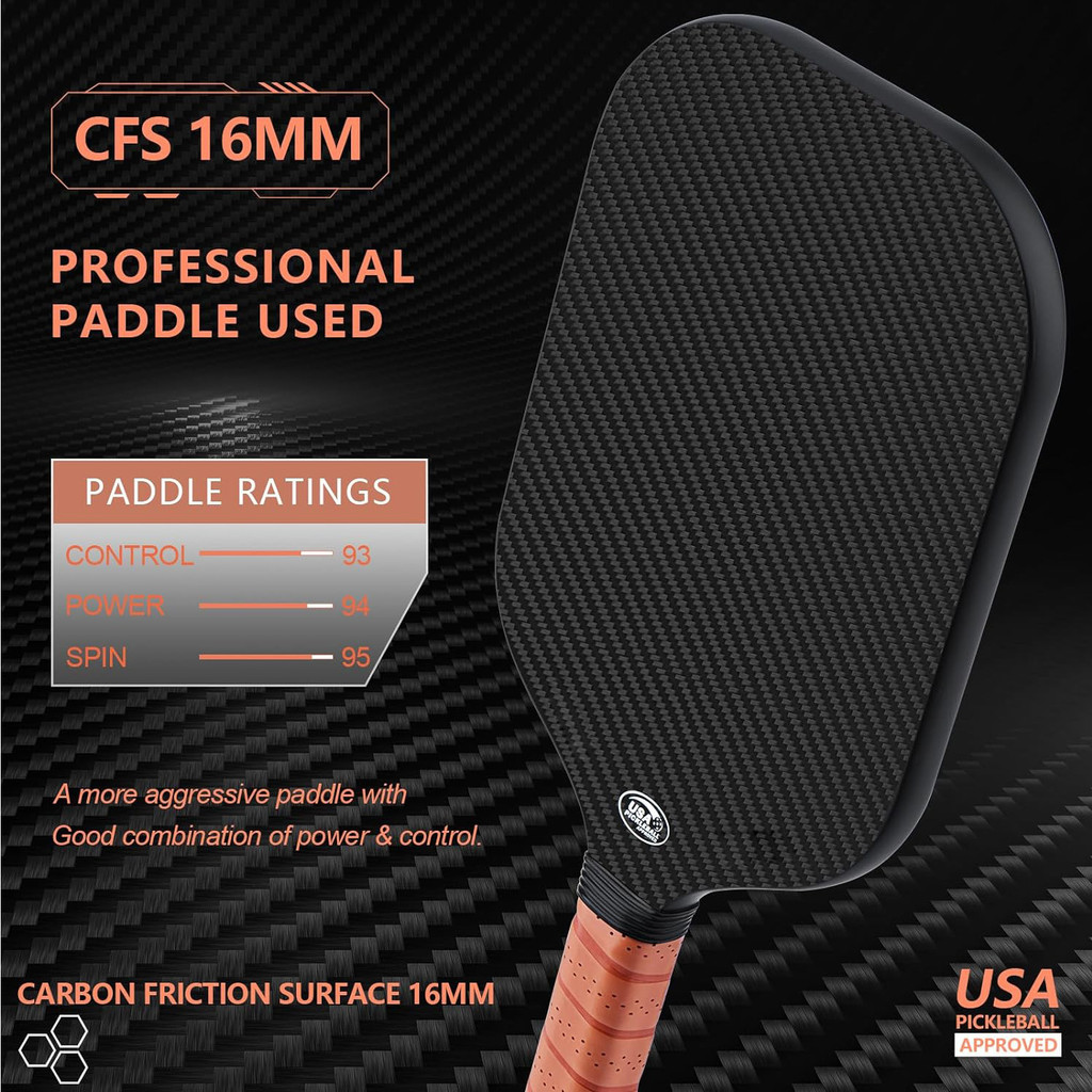 Frameless 3K Cloth Pattern Pickleball Paddle Carbon Fiber 16mm ...