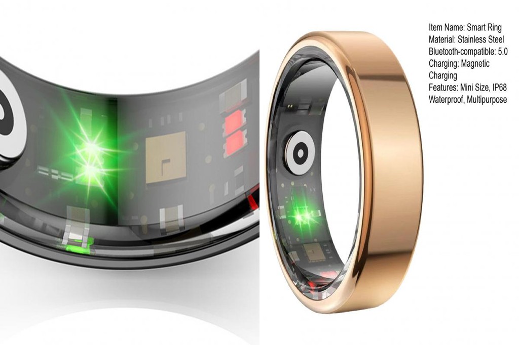 ChicAcces Blood Pressure Monitor Ring Lightweight Smart Ring Smart Ring ...