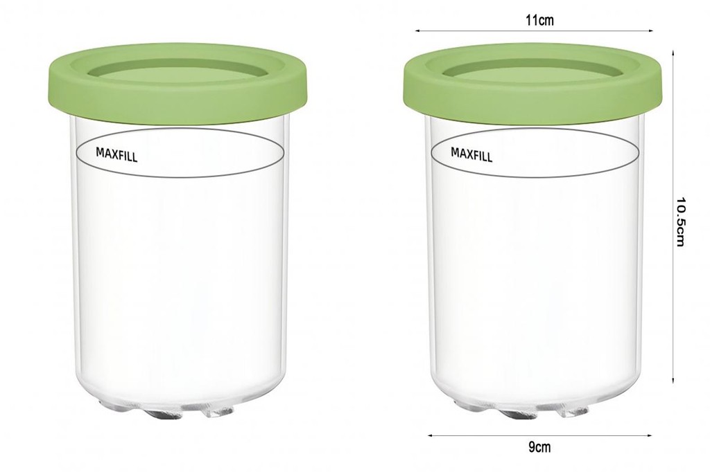 livecity| Reusable Ice Cream Pint Containers Freshness Preserving Ice ...