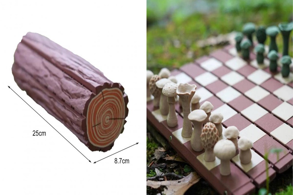Yuxihon| Kids Chess Game Forest Chess Set Portable Roll-up Forest Chess ...
