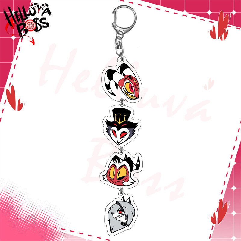 HOT Helluva Boss Anime Surrounding Acrylic KEYCHAIN Blitzø Buckzo ...
