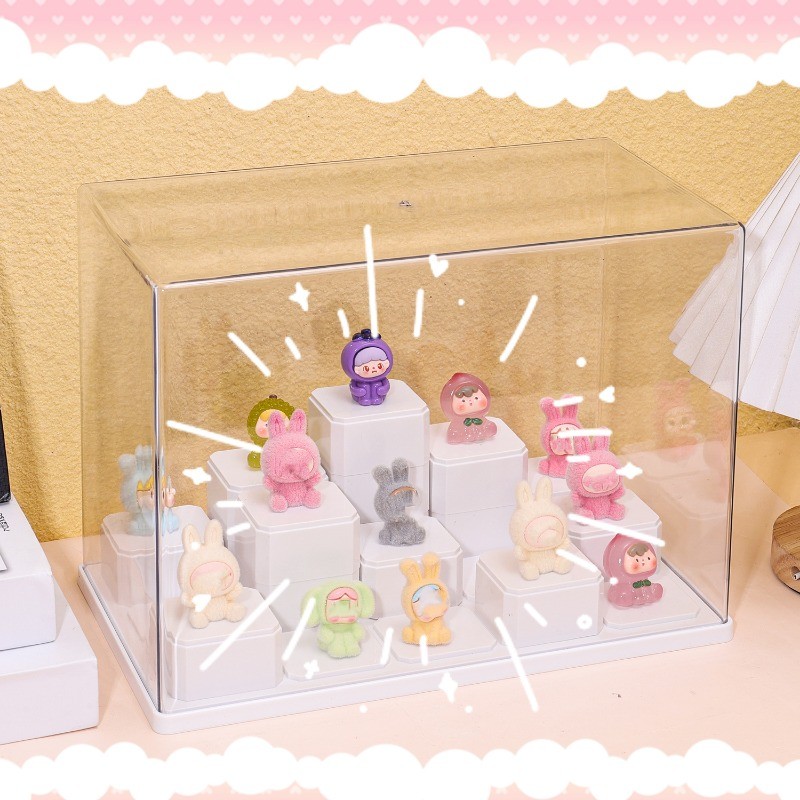 Diy Modular Dolls Display Box Mini Cartoon Dolls Organizer
