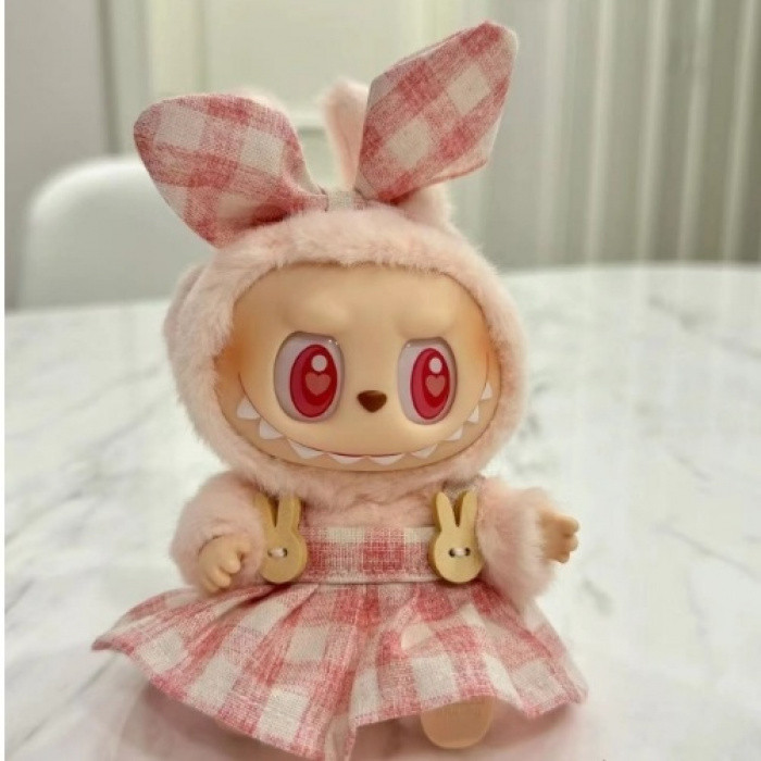 17Cm Labubu Caramel Doll clothes Christmas gifts for kids（Labubu Time ...