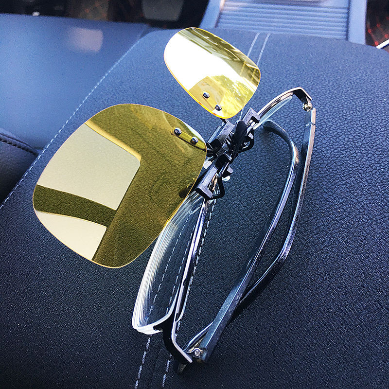 Night Vision And Photochromic Polarized Eyeglass Clip On Shades For Men ...
