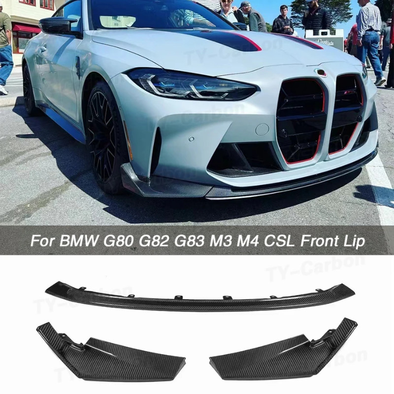 For BMW 3 Series 4 Series G80 G82 G83 M3 M4 Dry Carbon Fiber Front Lip ...