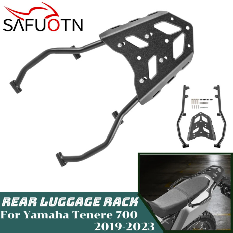 Tenere700 Rear Luggage Cargo Rack Carrier Mount Backrest for Yamaha ...