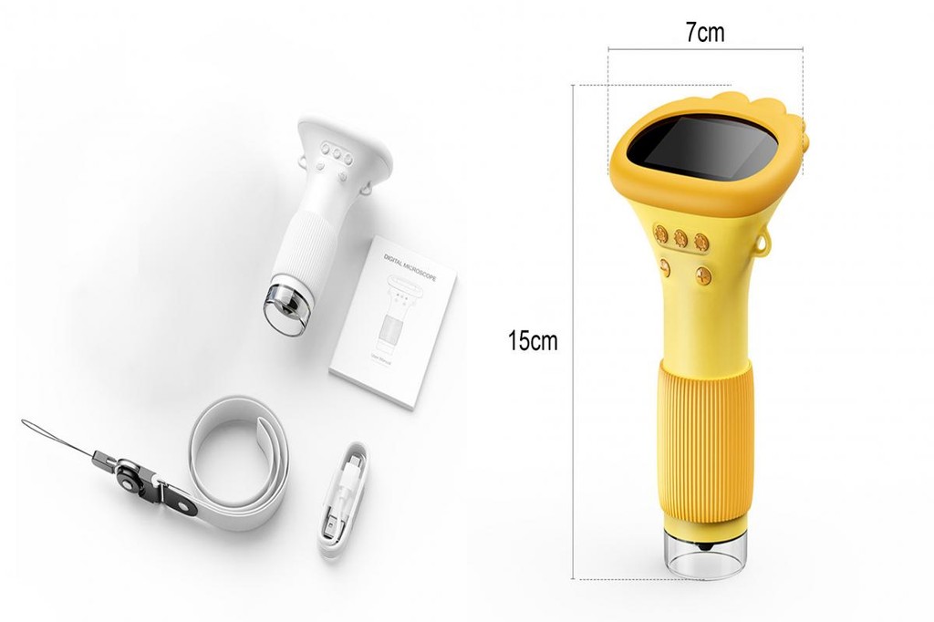 CHEER Magnifying Glass Toy Mini Digital Microscope Portable Kids ...