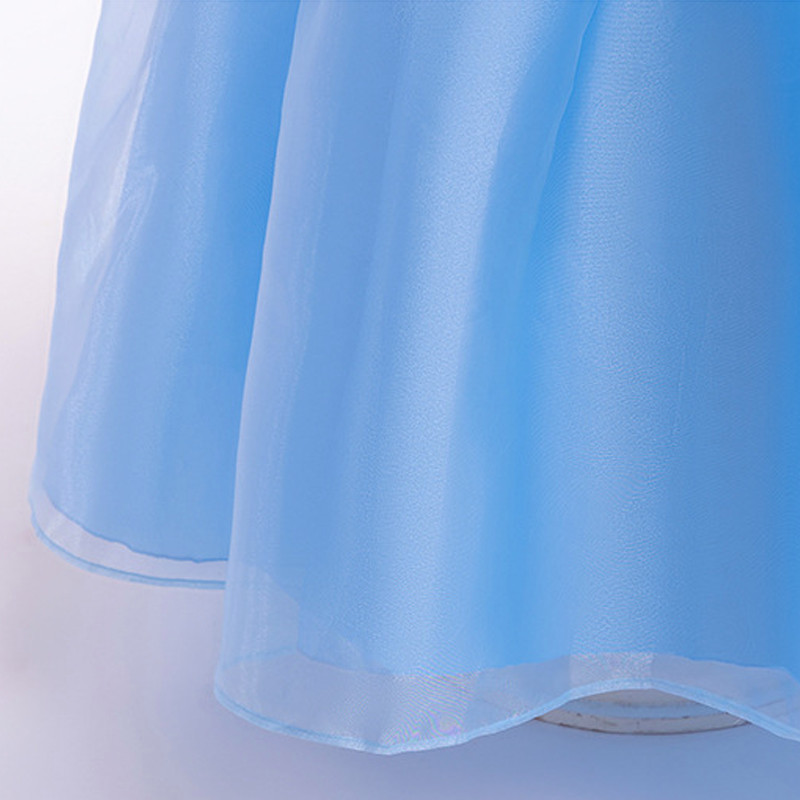 Princess Cinderella Light Blue Dress For Kids Girl Butterfly Gown ...