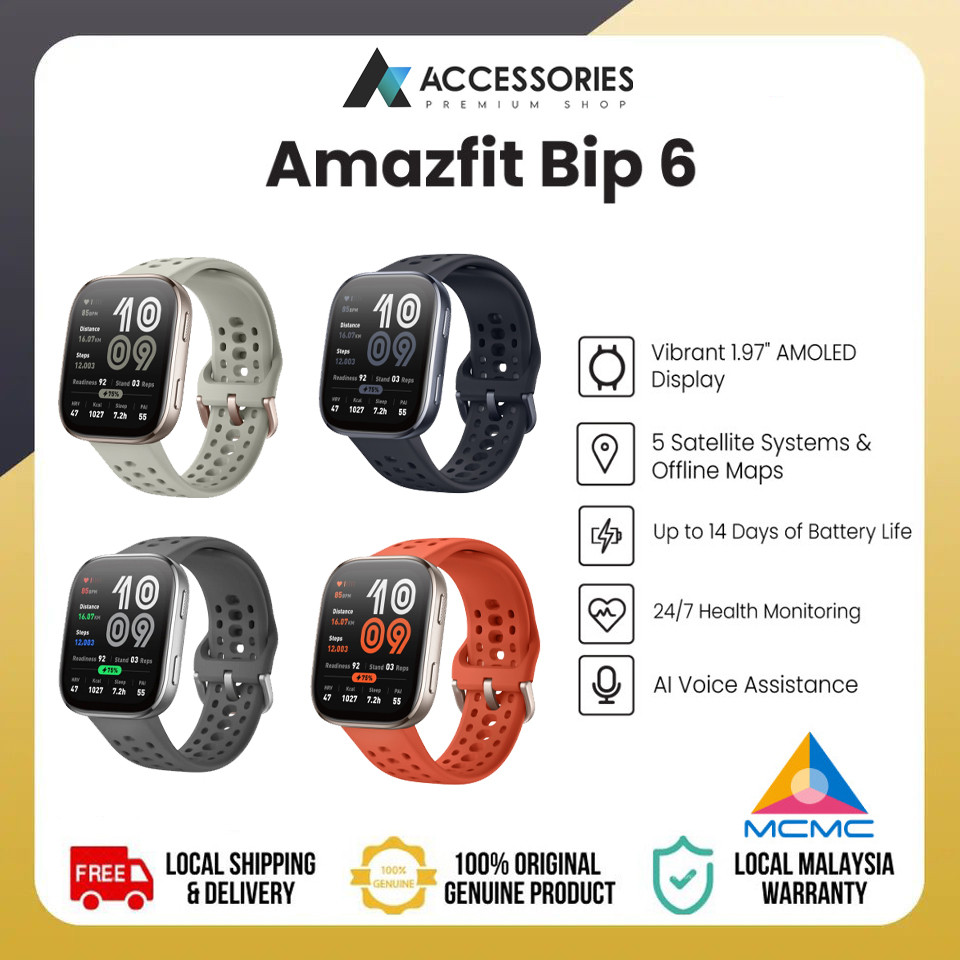 Amazfit Bip 6 Smart Watch 46mm with Outdoor Offline Maps and Navigation ...