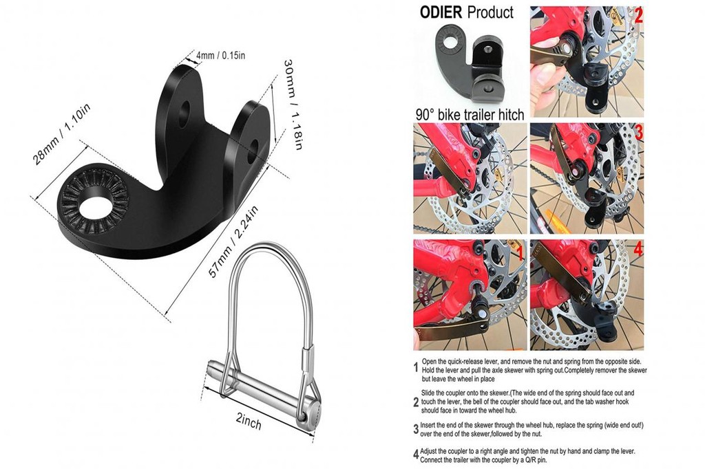 [XUHOUZI] Bike Trailer Connector Hitch Bike Trailer Attachment 135 ...