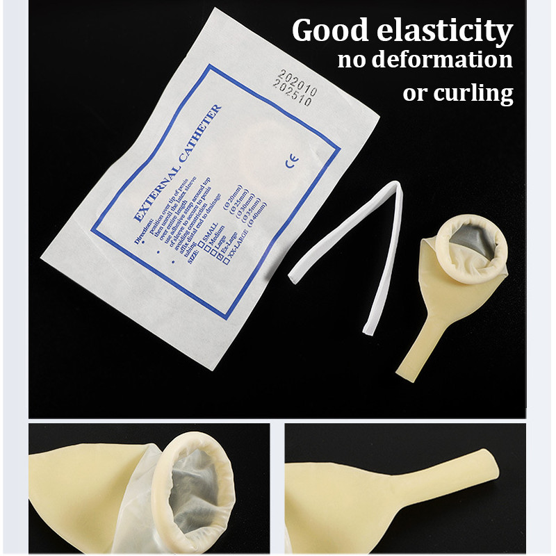 5PCS Disposable Male External Catheter Medical Sterilized Latex ...