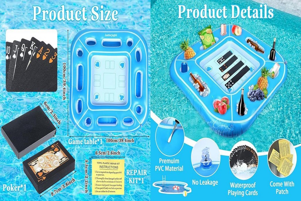 [COD] Backyard Pool Party Games Floating Pool Table Fun Inflatable Pool ...
