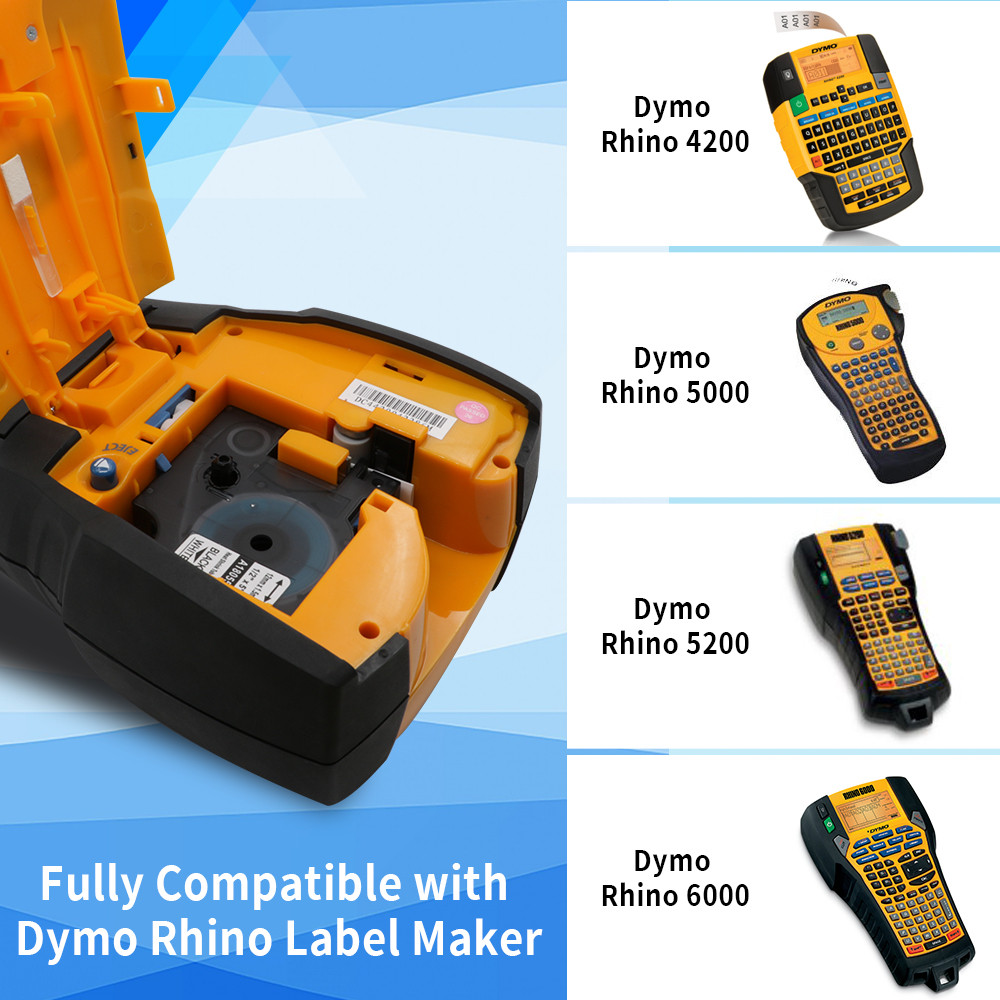 Compatible Dymo Rhino Industrial Heat Shrink Tube for Rhino Label Writer and Industrial Dymo ...