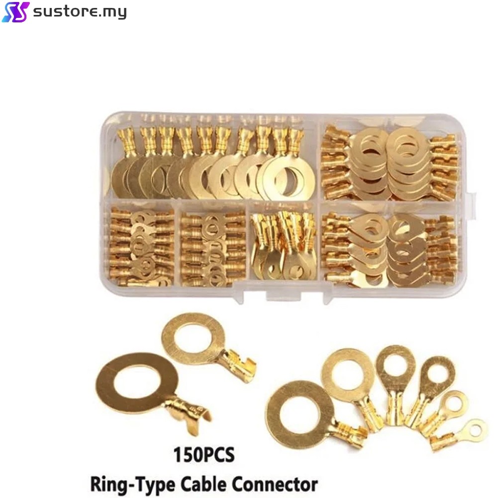 [Super] 150PCS ring cable lug ring eye terminal M3-10 bare terminal ...