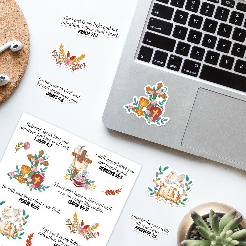 Rub On Transfers Stickers Bible Verse Motivational Faith Labels Jesus ...