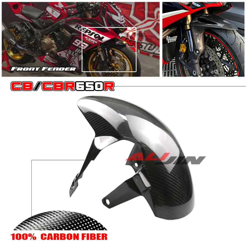 100% Real Dry Carbon Fiber Fairing For Honda CB650R CBR650R 2019-2023 Motorcycle Longer Front ...