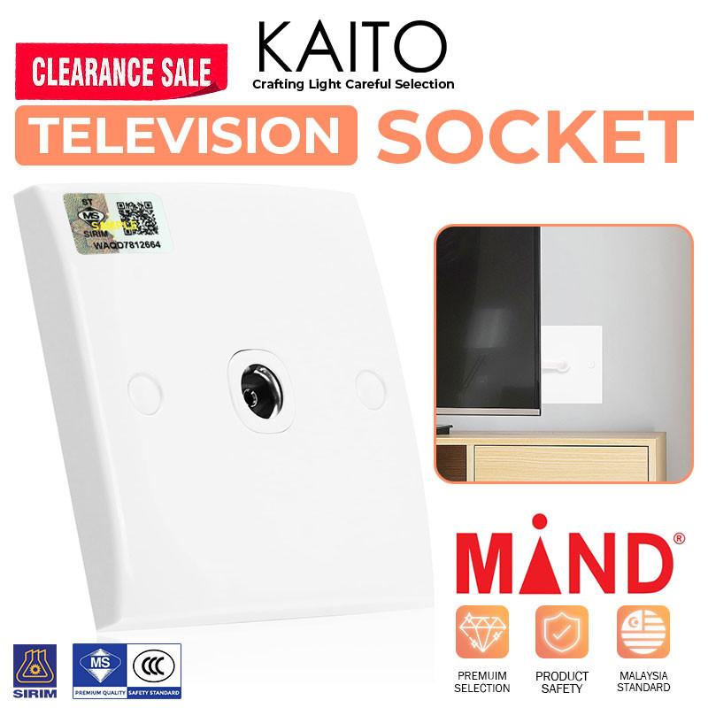 CLEARANCE! MIND Television Wall Socket Faceplate Single Pod TV Socket ...