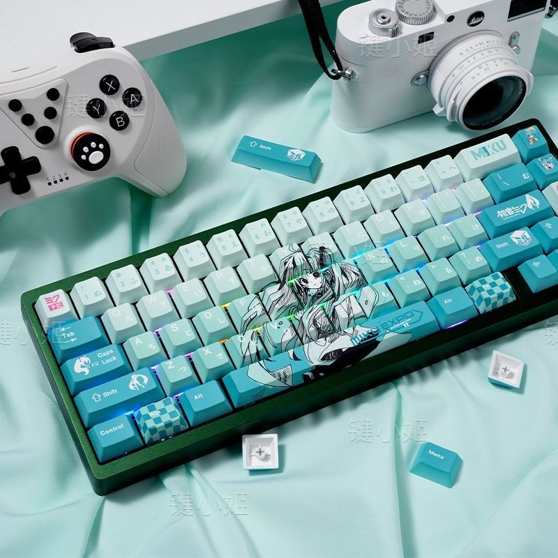 Personality Theme E-sports Keycap Kunkun Peripheral Hatsune Miku 2D ...