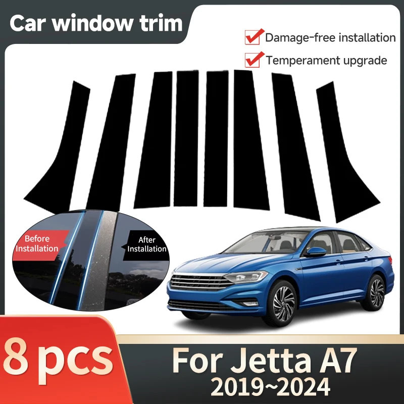 Car Window Trim Cover for Volkswagen VW Jetta A7 GLI Vento Sagitar 2019 ...
