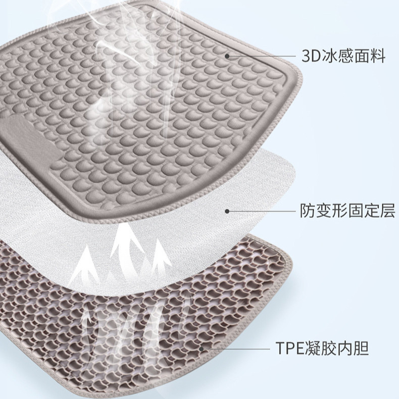 Car Cooling Seat Cushion Backrest, Honeycomb Breathable Car Pad with ...