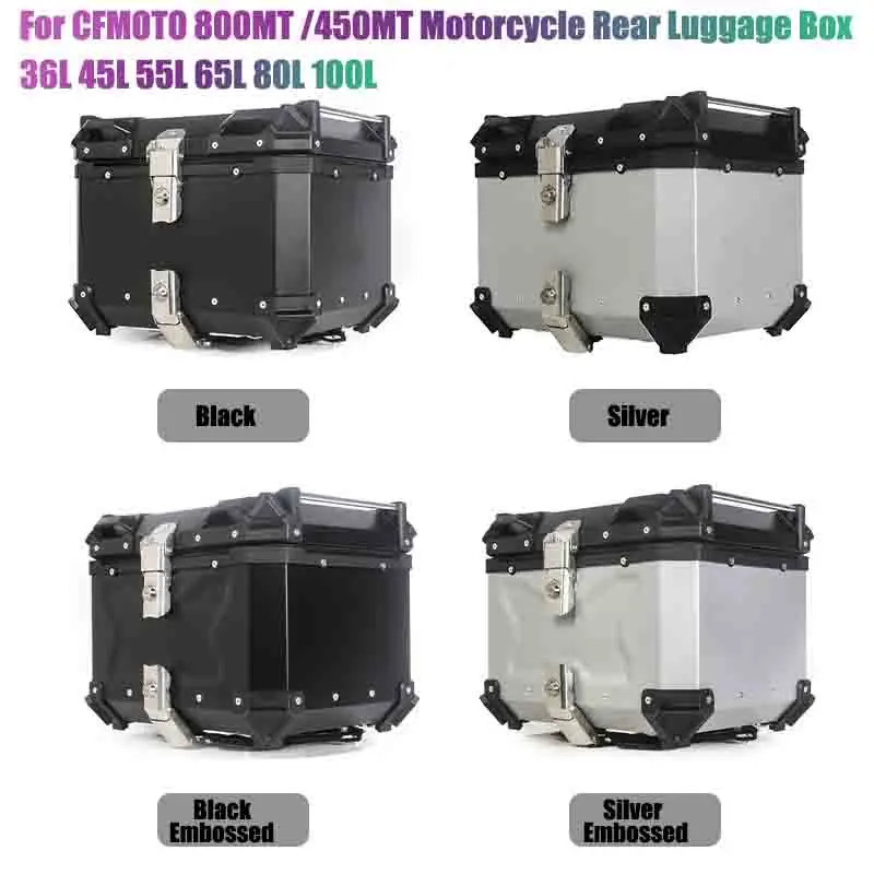 65L Aluminum For CFMOTO 450MT 800MT Motorcycle Trunk Topcase Luggage ...