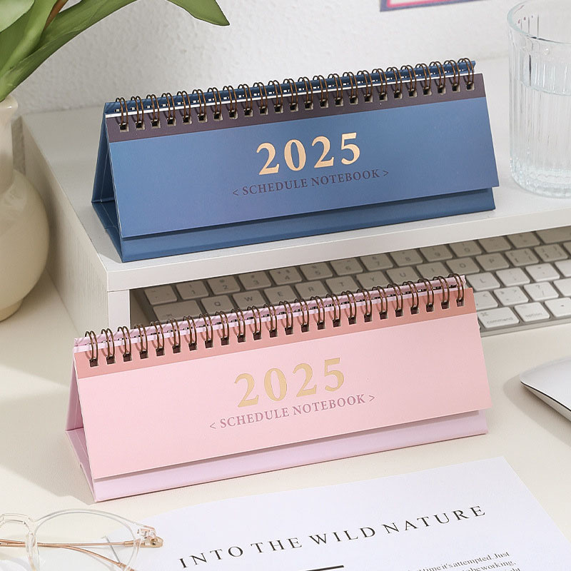 2025 Desk Calendar Simple MINI Desk Coil English Calendar Monthly Plan ...