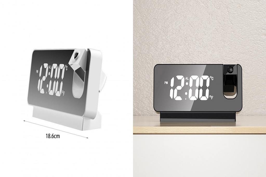 Rechargeable Alarm Clock Led Screen Clock Rechargeable Projection Alarm ...