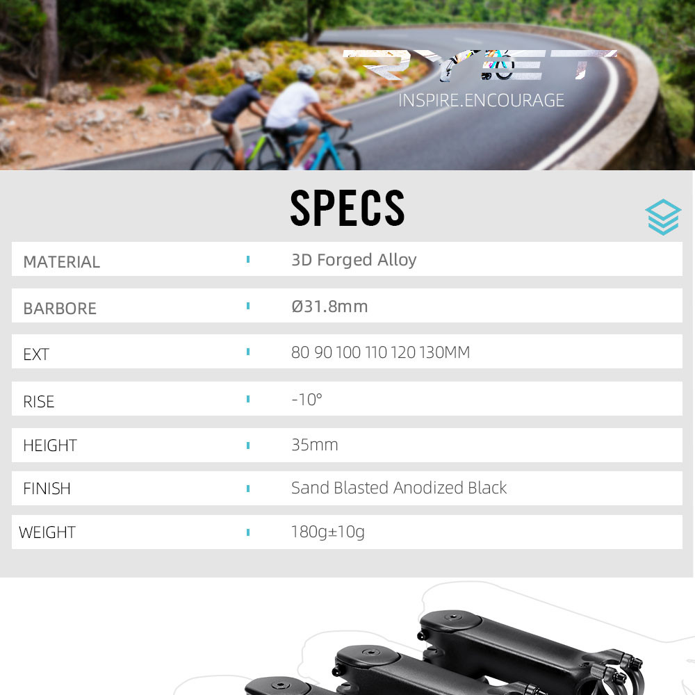 2024 RYET Road Bike Stem with Aero Spacers 3D Forged Racing Bicycle ...