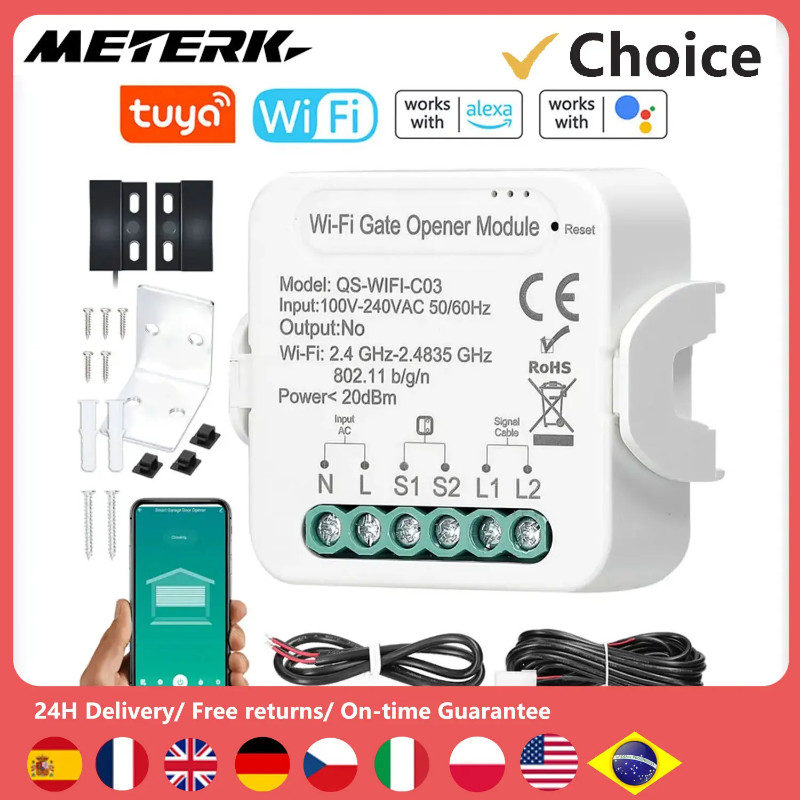 Tuya ZigBee/WiFi Gate Opener Intelligent Garage Door Opener Controller ...