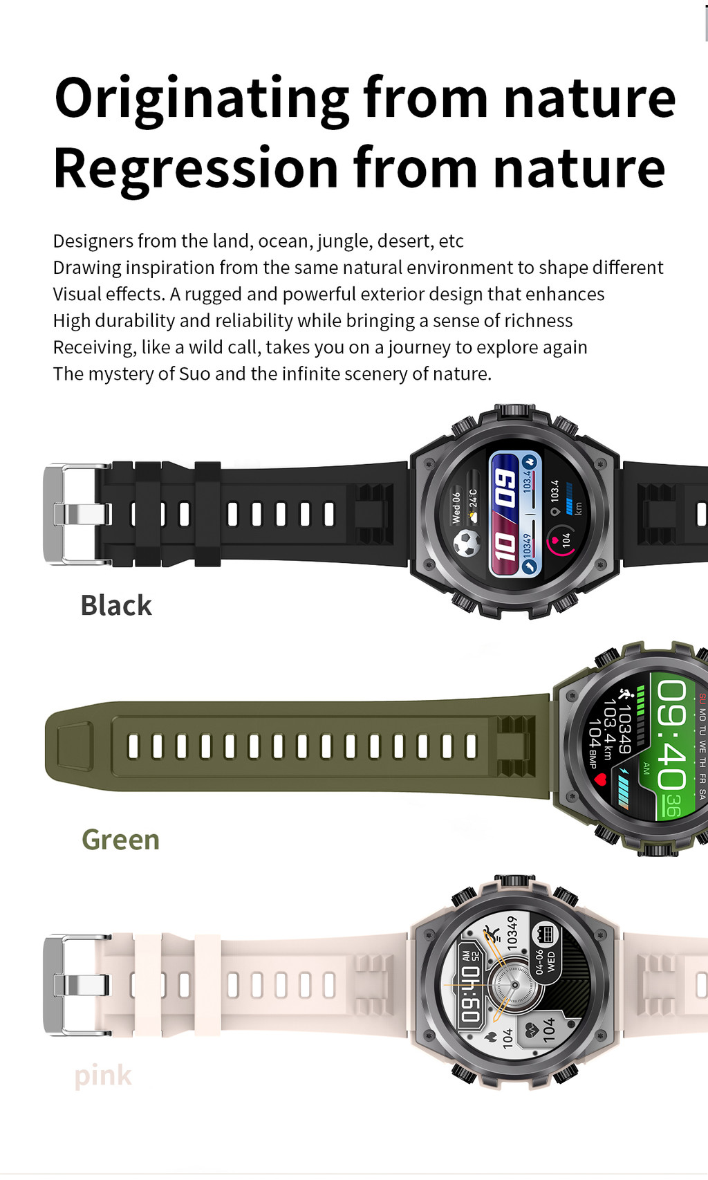 SUBMARINE Smart Watch SMART TREX SATURN Fitness Watch Sport Heart Rate ...