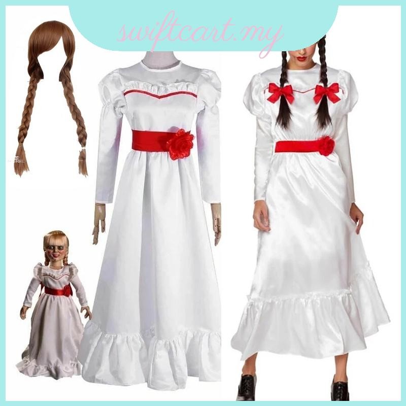 Annabelle Cosplay Costume Women Kids Adult Halloween Christmas Costume ...