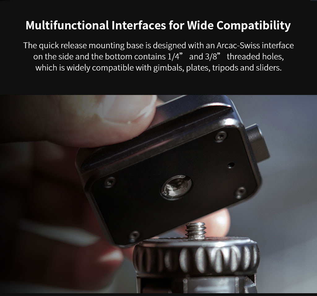 PGYTECH Arca Quick Release Base - Camera Mounting Plate For Mirrorless ...