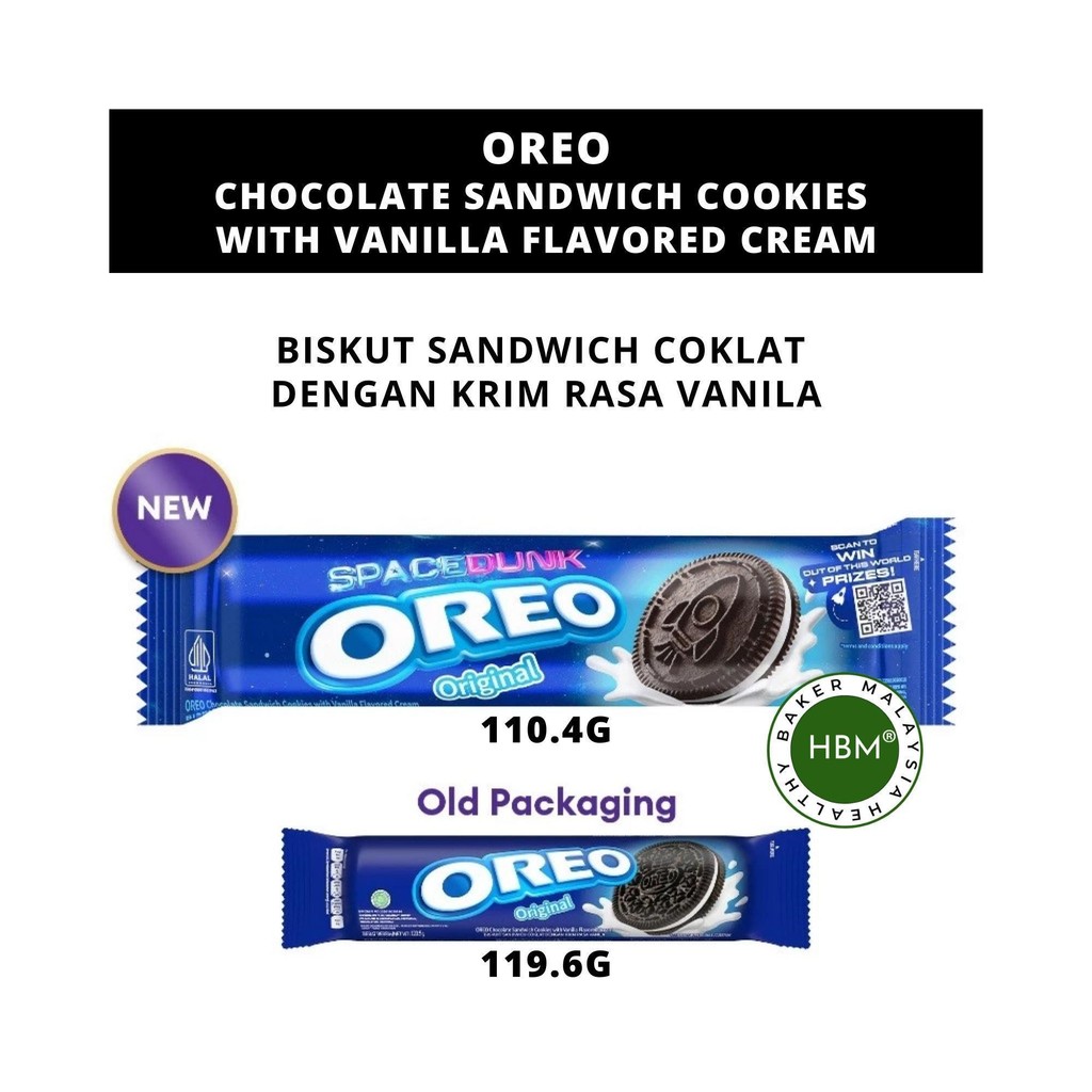 (Carton) Oreo Biscuit 110.4GM x 24 / Chocolate Sandwich Biscuit with ...