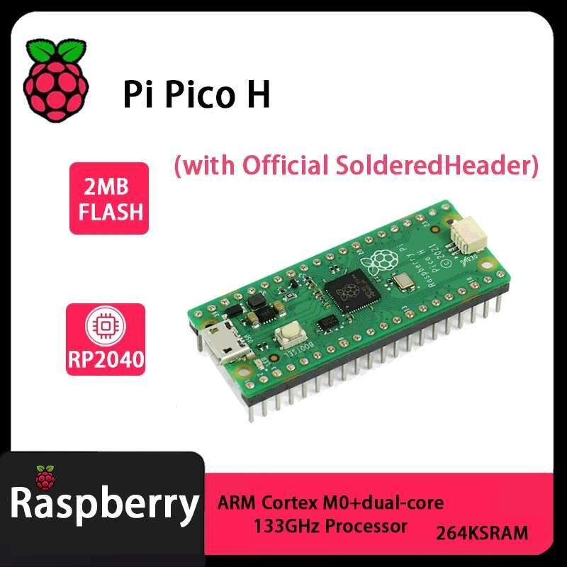 Original Raspberry Pi Pico H (with Official SolderedHeader） RP2040 2mb FLASH | Shopee Malaysia