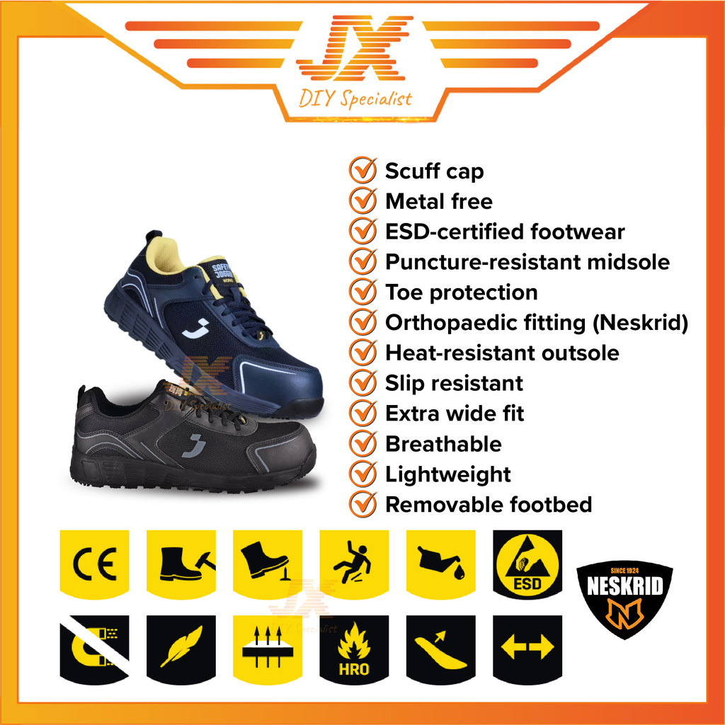 SAFETY JOGGER AAK S1P Low ESD Safety Shoes Composite Toecap Lightweight ...