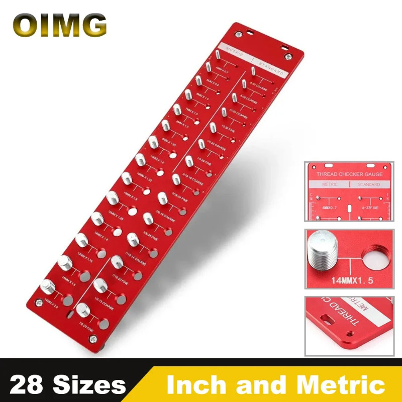 Nut and Bolt Thread Checker Screw Size Identifier Gauge Standard ...