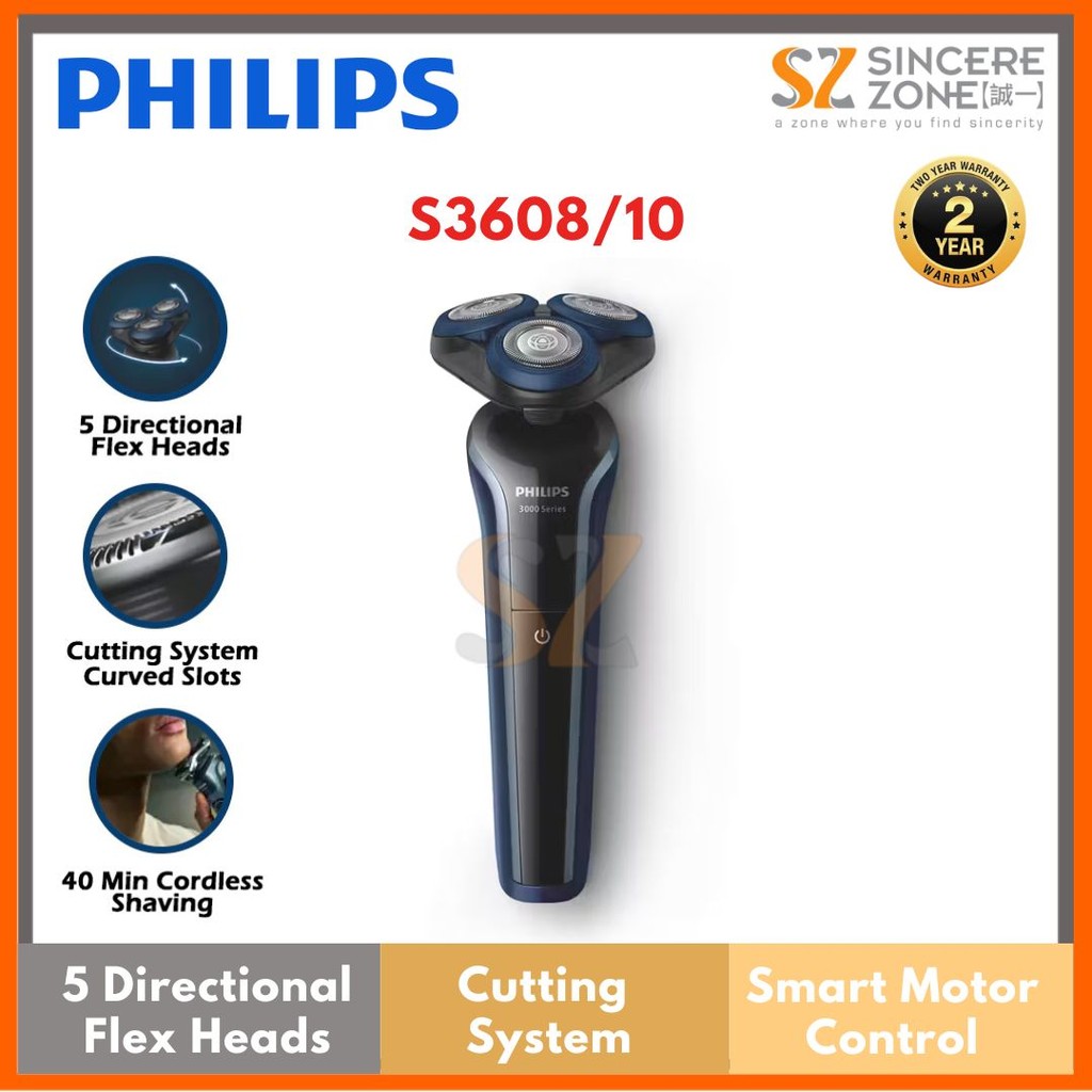 Philips S3608/10 Series 3000 Wet and Dry Electric Shaver | Shopee Malaysia