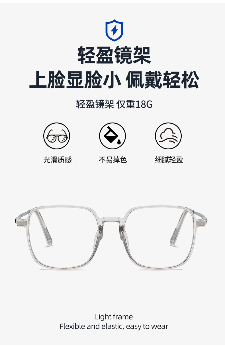Thick Frame Transparent Myopia Glasses with Versatile and Handsome ...