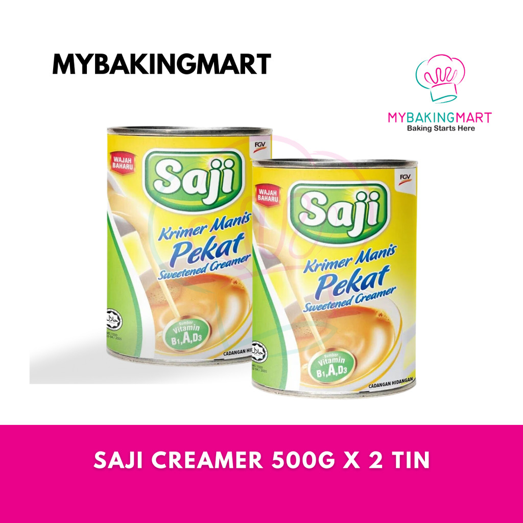 MYBAKINGMART SAJI Sweetened Creamer - Krimer Manis 500G x 2 Tin ...