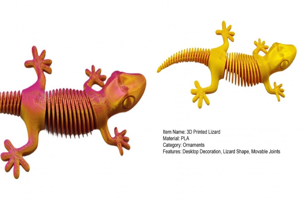 thatsakes 3d Printed Lizard Figure Pla Lizard Figurine Articulated ...