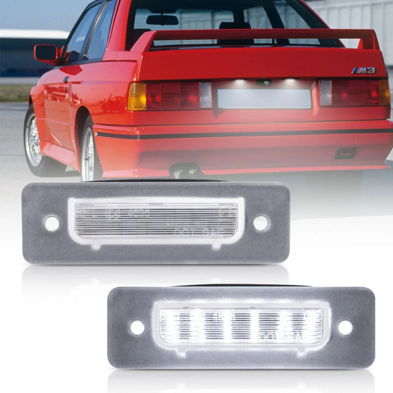 2pcs Canbus Led License Number Plate Light for BMW E30 1981-1994 E12 E28 E24 E23 M1 E26 Z1 ...