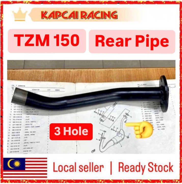 Yamaha TZM 150 TZM150 Rear Pipe Bracket 3 Holes Breket Braket Belakang ...