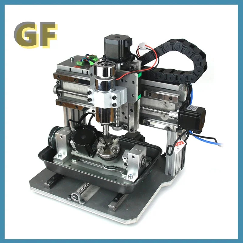 5 Axis USB CNC Router 3020 Square Line Rail 500W Spindle 3 /4 Axis PCB Milling Metal Engraving ...