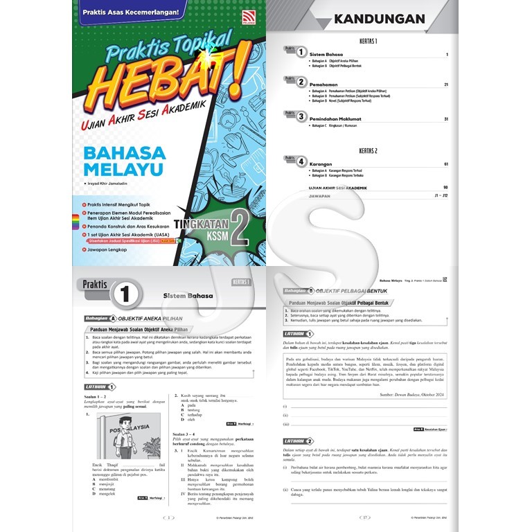 PRAKTIS TOPIKAL HEBAT UASA TINGKATAN 2 KSSM 2025 | BUKU LATIHAN - ENGLISH , MATEMATIK , SAINS ...