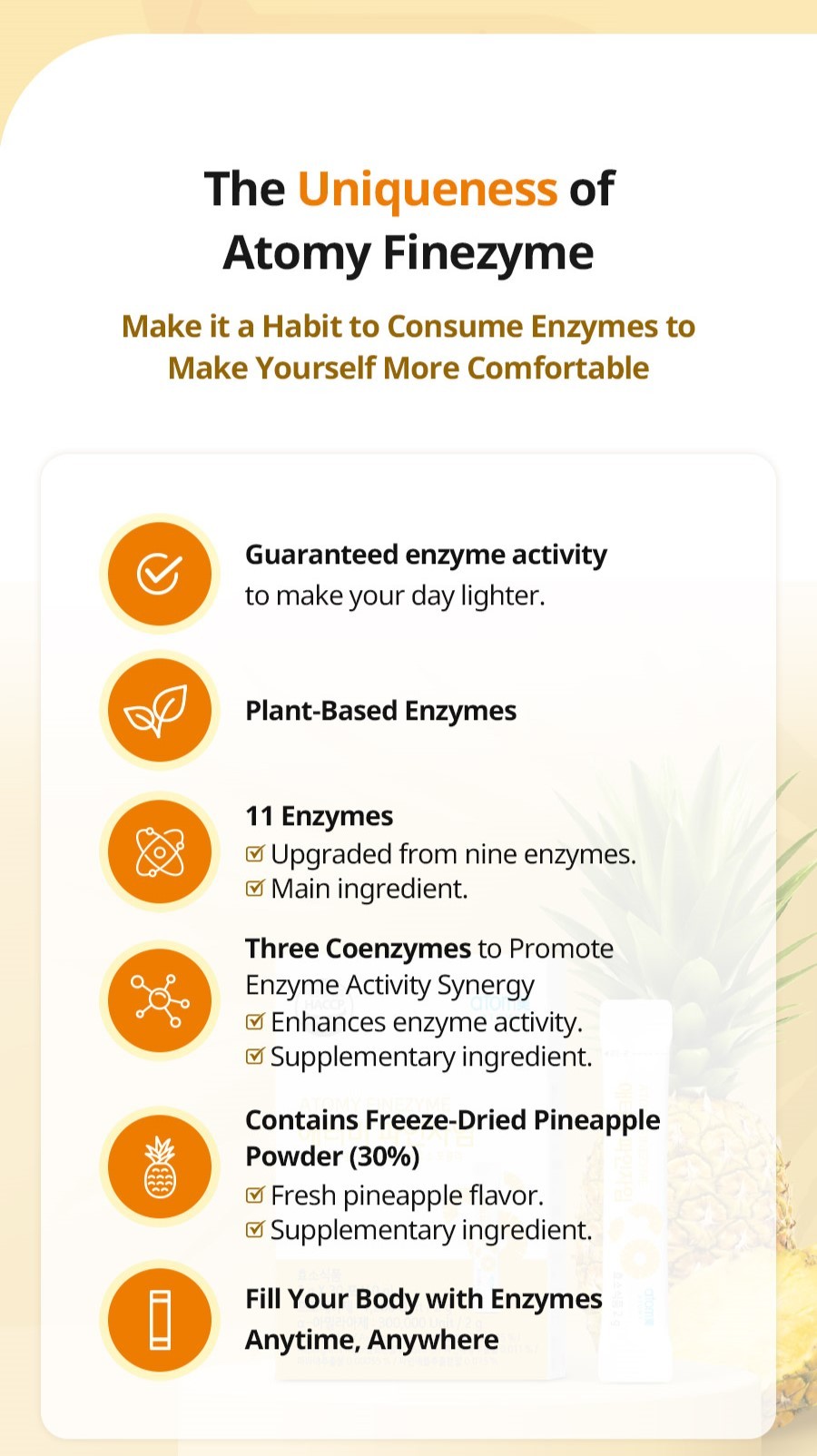 🔥READY STOCK🔥 Atomy Finezyme (2g*30sachets) 艾多美 凤梨酵素 | Shopee Malaysia