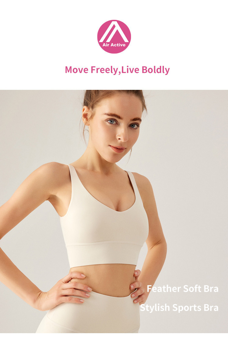 AirActive Feather Soft Bra Padded Sports Bra Stylish Back Lightweight Breathable Design ...