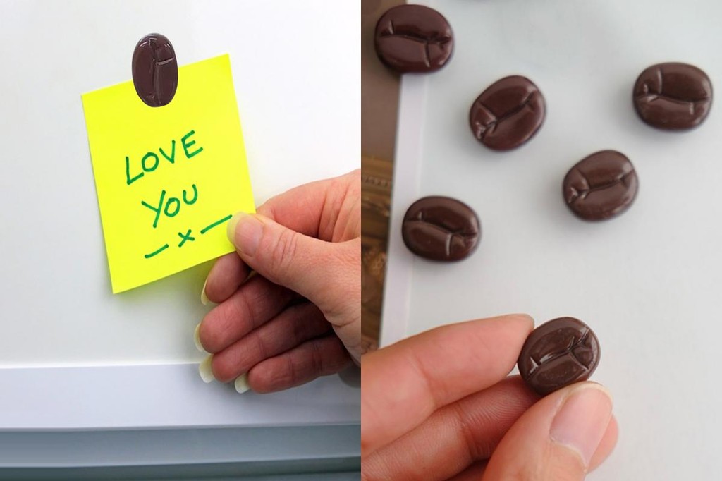 Round Refrigerator Magnet Magnetic Photo Holder Mini Coffee Bean Fridge ...