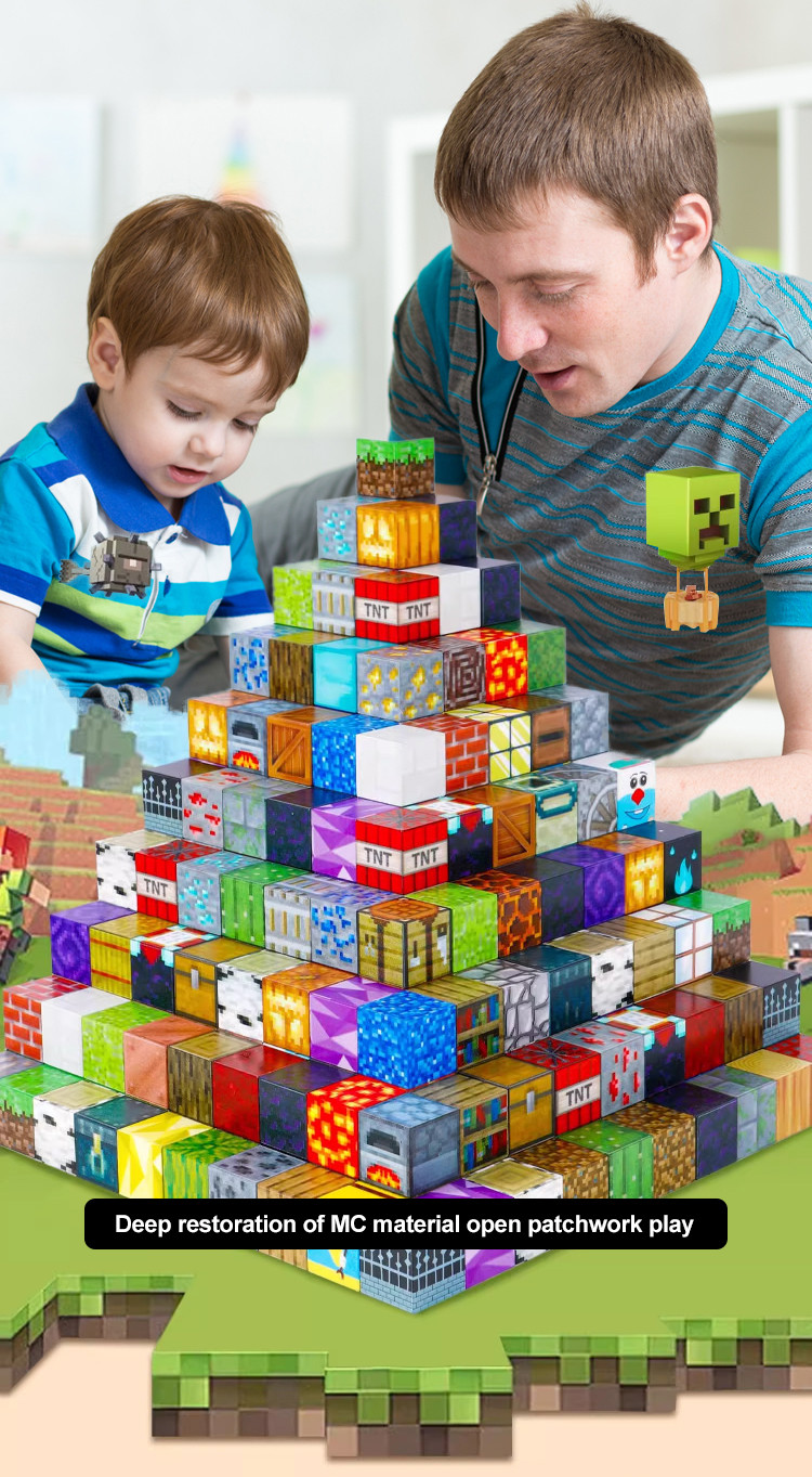 [The World in Your Hands] Transformable Magnetic Cube Blocks Stereoscopic Building Blocks ...