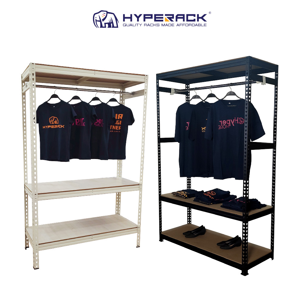 HYPERACK™️ Boltless Rack Clothing Storage Laundry Hanger Cloth ...