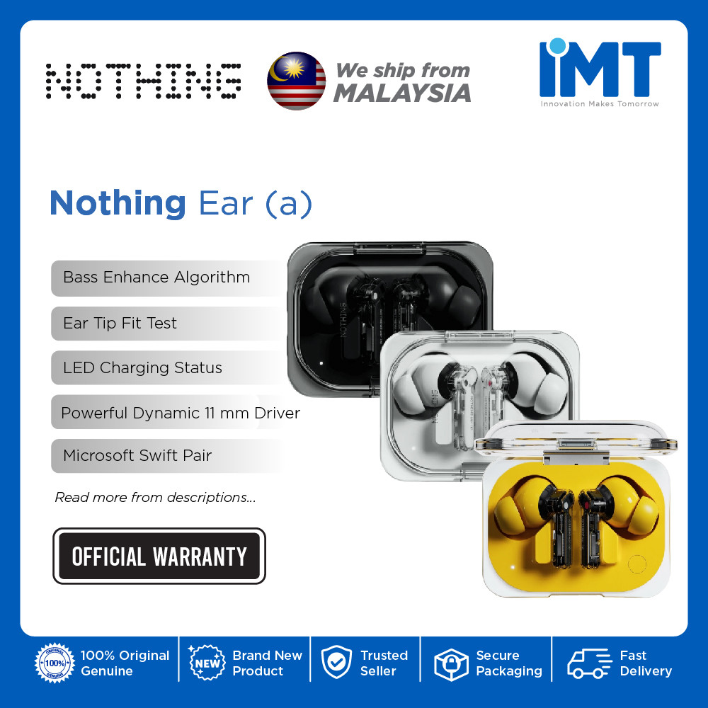 Nothing Ear (a) Earbuds | Transparent Design + ANC | Noise Cancellation ...